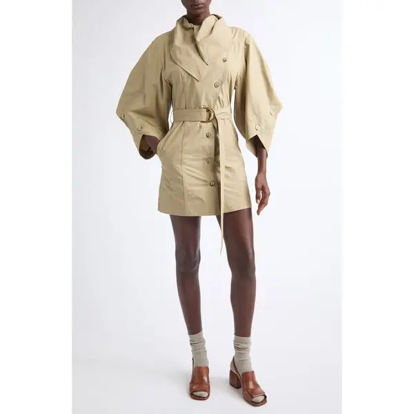 Zimmermann Valiant Utility Cotton Minidress - Olive