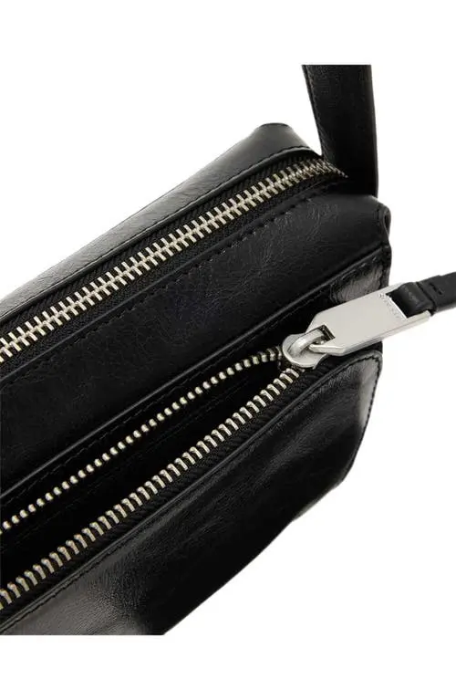 ALLSAINTS Marlo Leather Wallet Crossbody Bag - Black