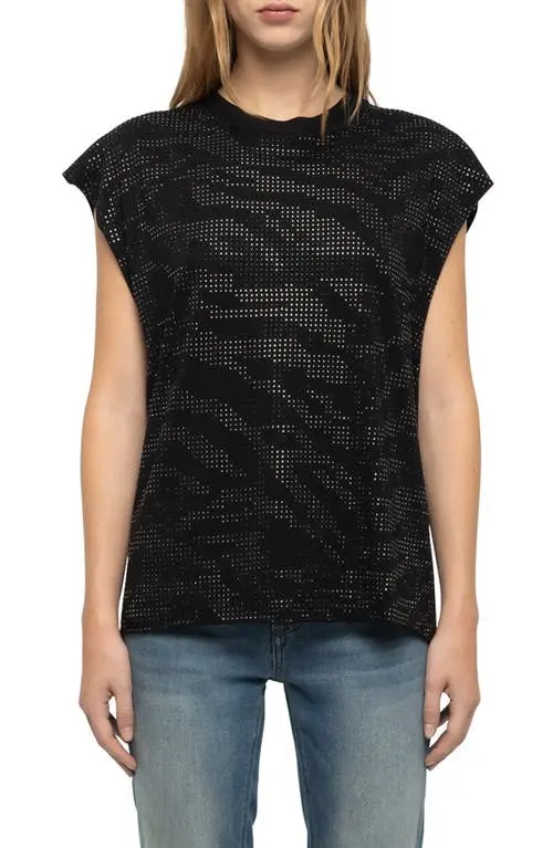 Zadig&Voltaire Strass Cloe Cotton Top