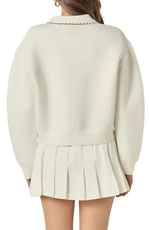 English Factory Point Collar Scuba Sweatshirt