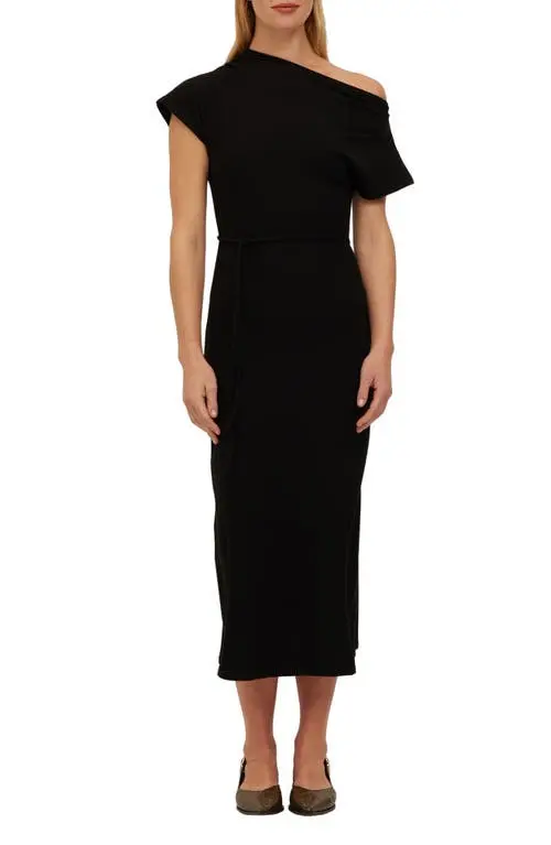 PROJECT SOCIAL T Laurel Off The Shoulder Midi Dress - Black
