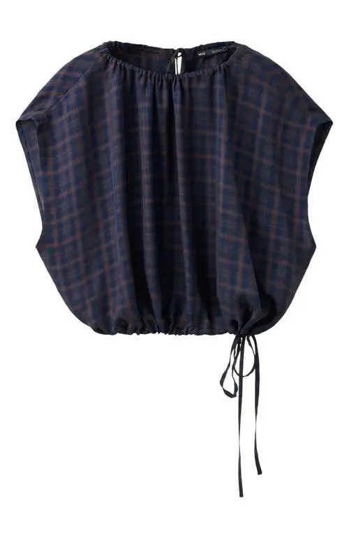 Mango Dara Plaid Sleeveless Top