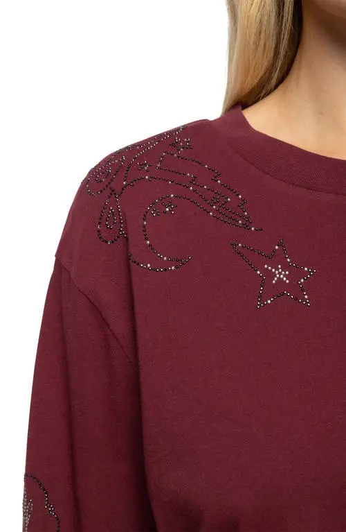 Zadig&Voltaire Iona Strass Rhinestone Crop Cotton T-shirt