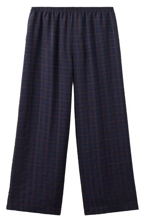 Mango Dara Plaid Straight Leg Trousers
