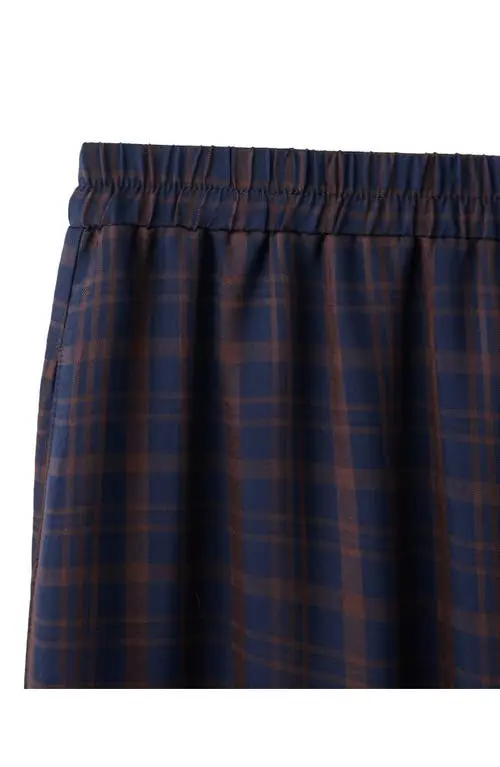 Mango Dara Plaid Straight Leg Trousers