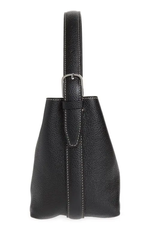 TOTEME Petite Belted Grained Leather Tote