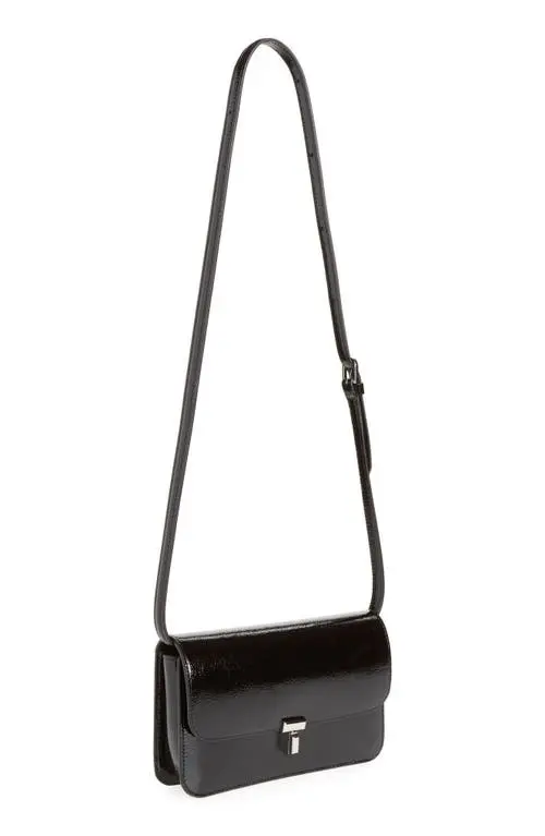 TOTEME T-lock Grained Patent Leather Crossbody Bag