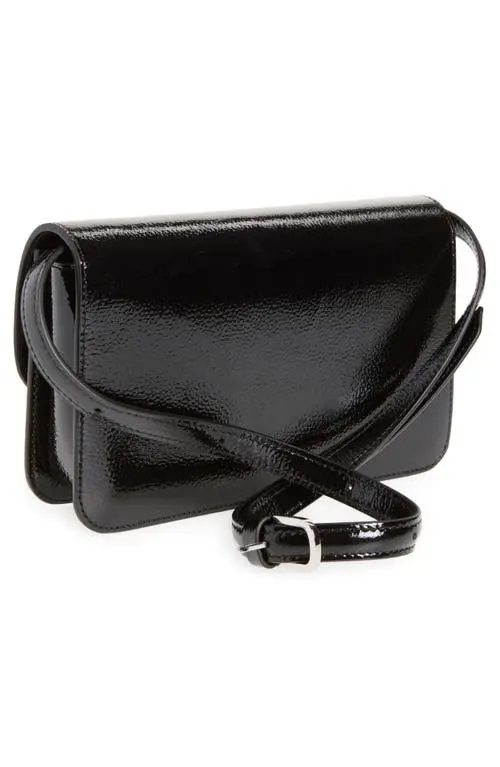 TOTEME T-lock Grained Patent Leather Crossbody Bag