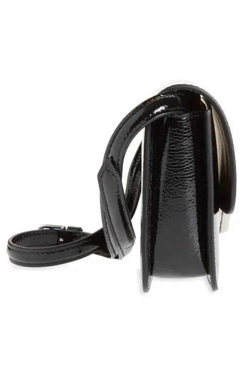 TOTEME T-lock Grained Patent Leather Crossbody Bag