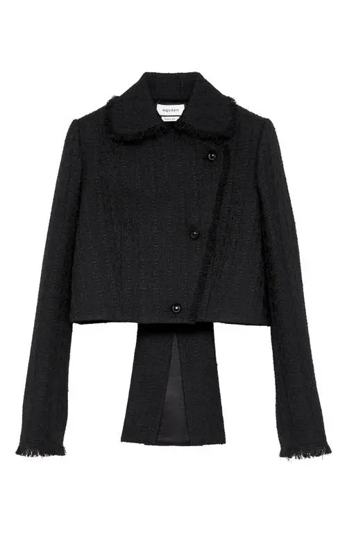 Alexander McQueen Wool Blend Cropped Jacket
