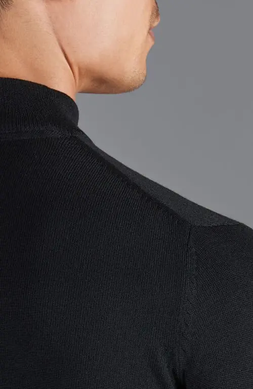 PAUL JAMES Merino Wool Mock Turtleneck Sweater