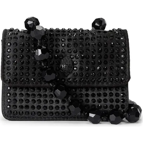 Kurt Geiger Micro Kensington Beads Quilted Crossbody Bag - Black
