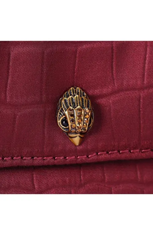 Kurt Geiger Micro Kensington Beads Quilted Crossbody Bag - Dark Red