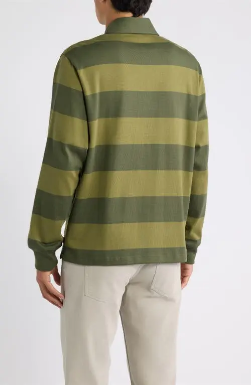 ROWING BLAZERS Harrison Long Sleeve Organic Cotton Rugby Polo