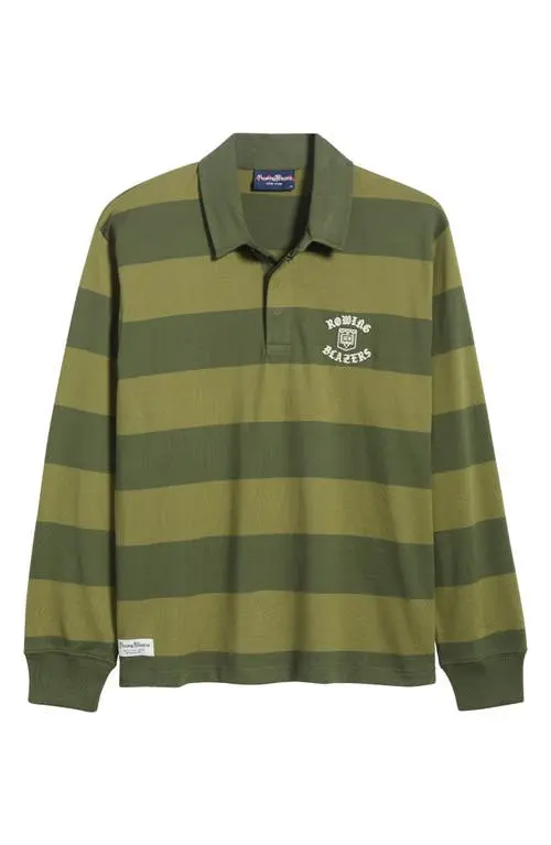 ROWING BLAZERS Harrison Long Sleeve Organic Cotton Rugby Polo