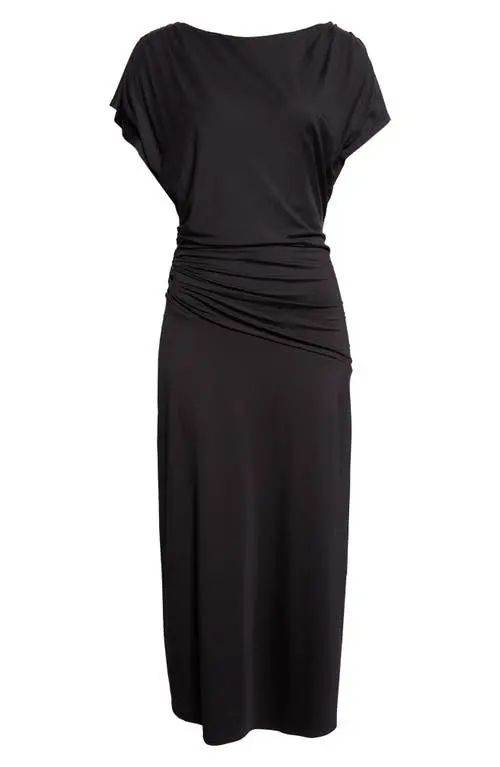 Veronica Beard Lila Ruched Midi Dress