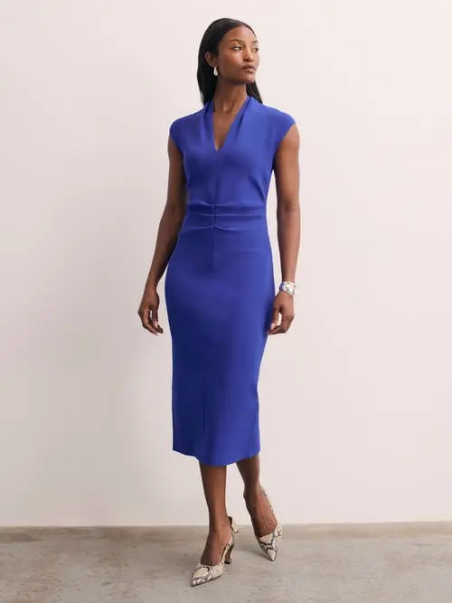 The Fold Sculpted Contour Midi Dress