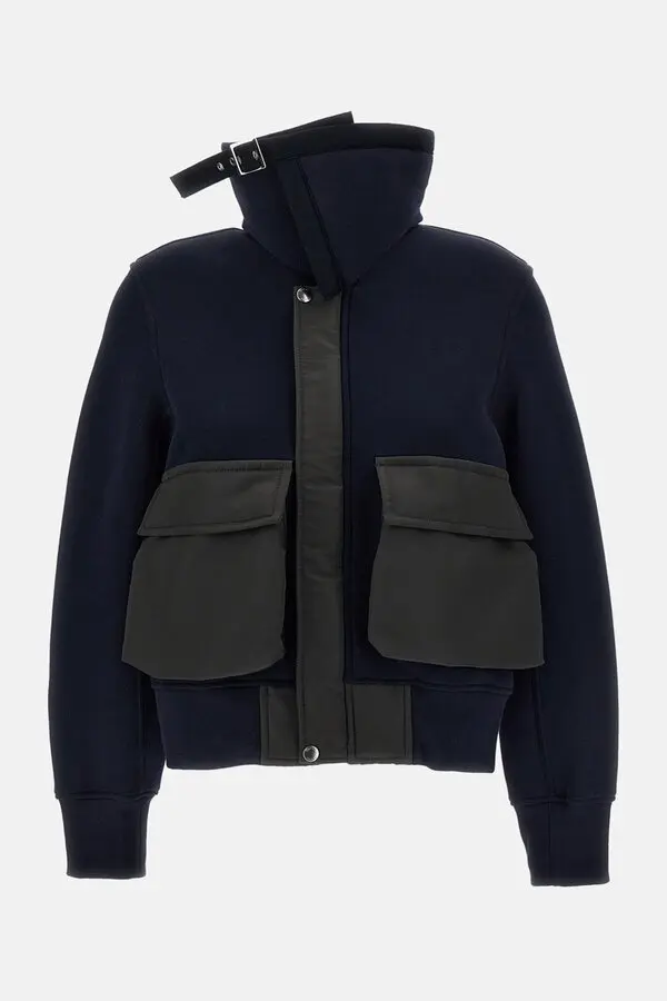 Sacai Giubbotto Ibrido Sponge Sweat Blouson - Blue