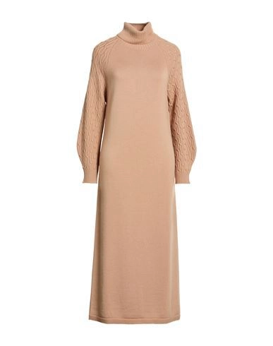 Max Mara Midi Dress Size Virgin Wool - Camel