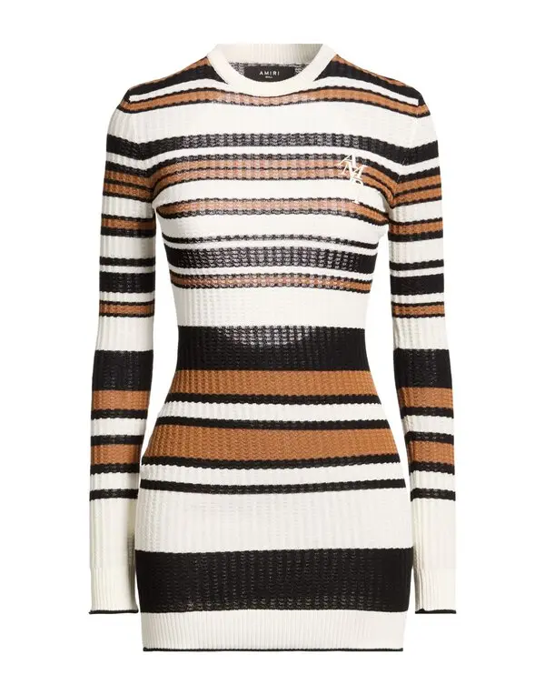 Amiri Mini Dress Size Linen, Cotton, Polyamide
