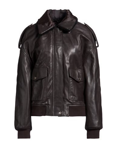 Maje Jacket Dark Size Lambskin