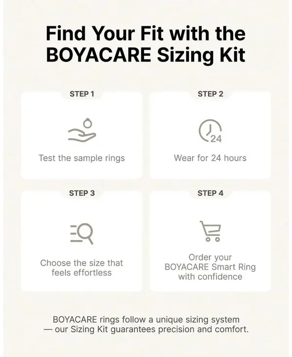 BOYACARE Smart Ring Health Tracker With Sleep Monitor