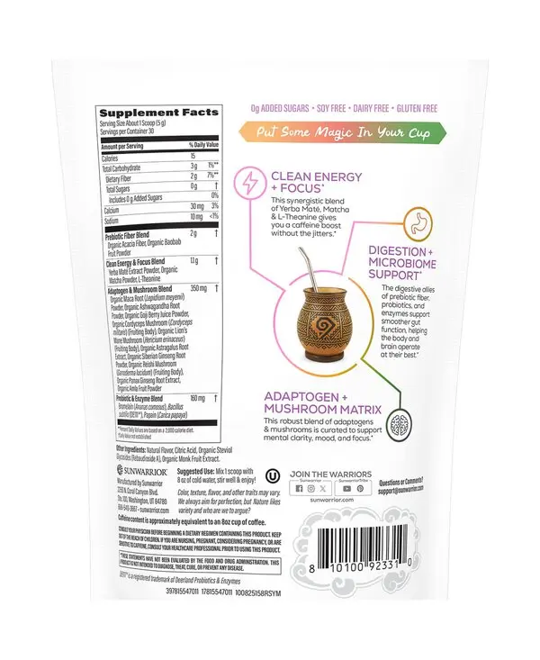 SUNWARRIOR Energy Powder Drink Mix