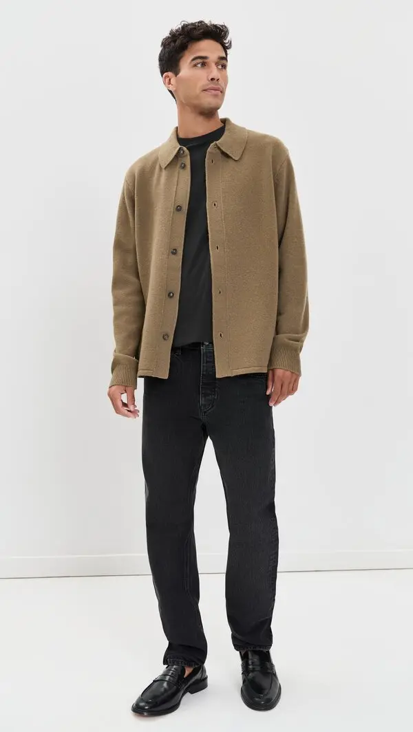 FRAME Boiled Wool Shirt Sweater