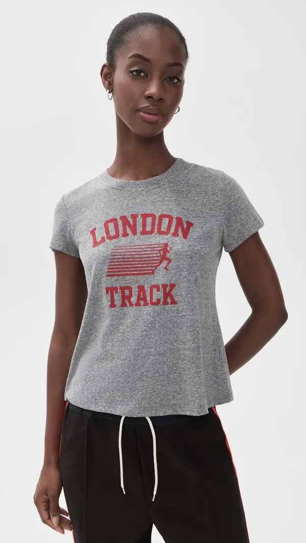 SUNNY SOMEWHERE London Track Femme Crew Tee