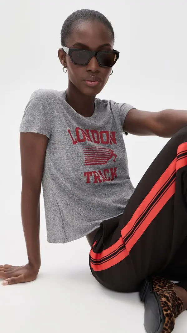 SUNNY SOMEWHERE London Track Femme Crew Tee