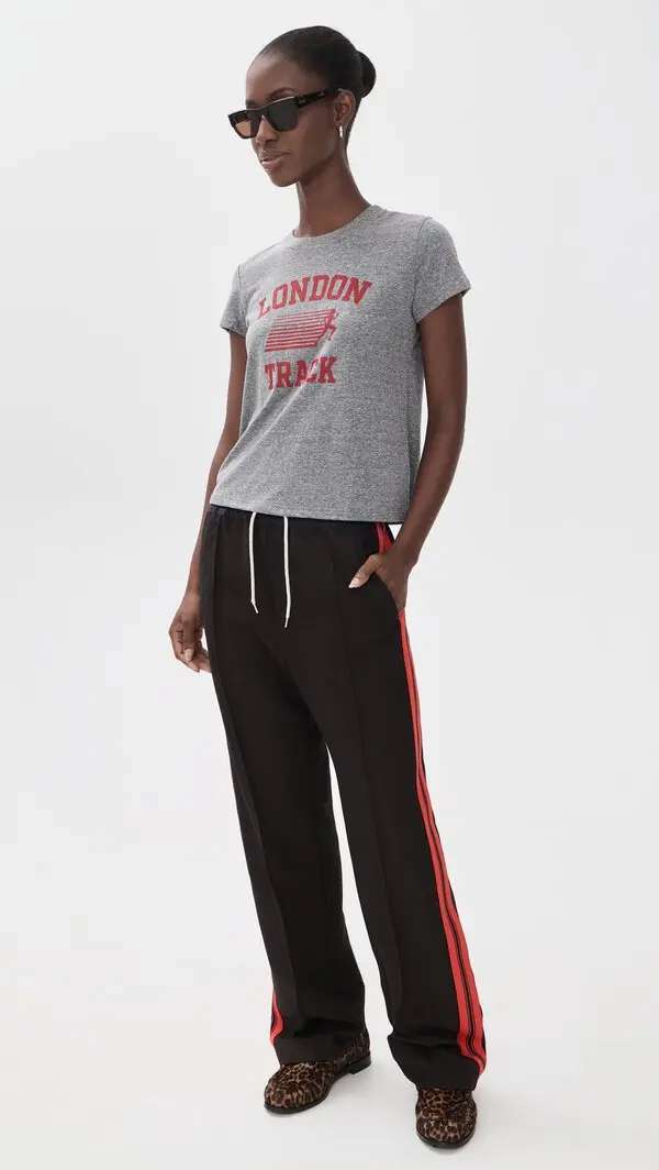 SUNNY SOMEWHERE London Track Femme Crew Tee