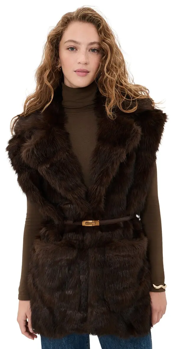 Bardot Brentley Faux Fur Vest