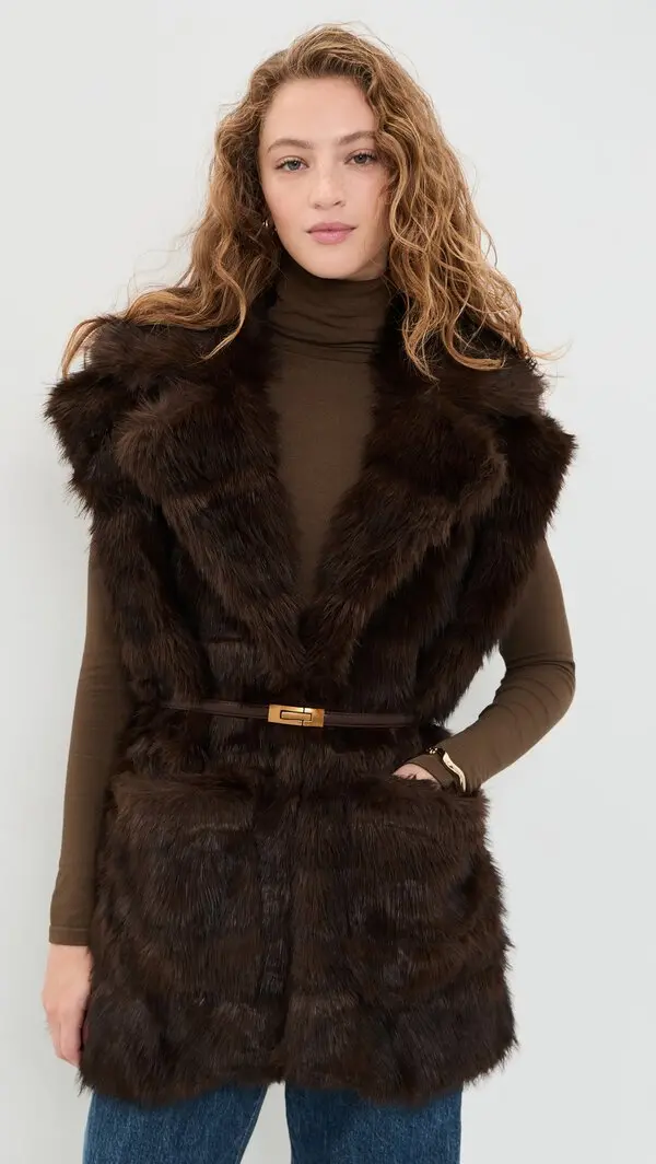 Bardot Brentley Faux Fur Vest
