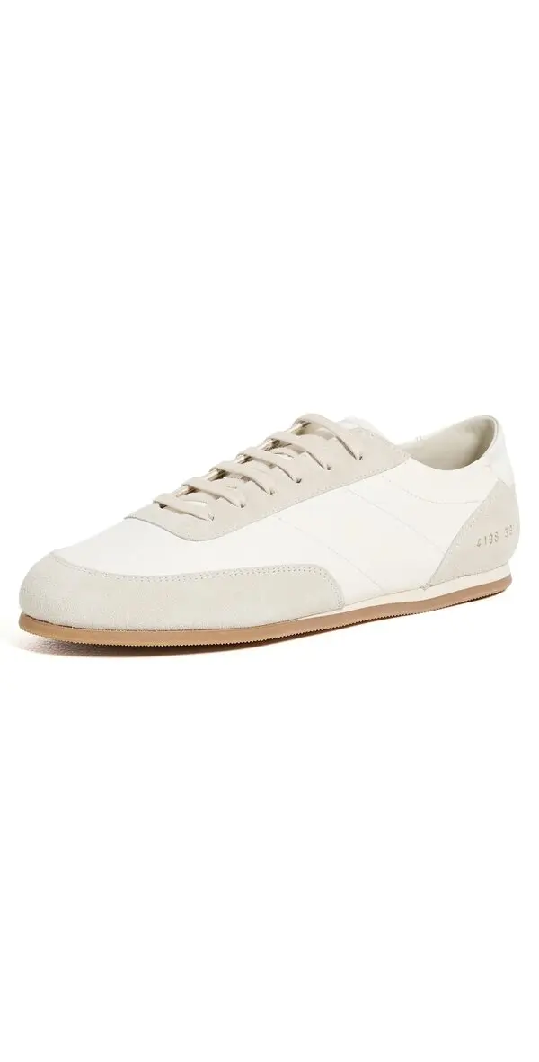 COMMON PROJECTS Leather And Suede Minimal Runner Sneakers - White