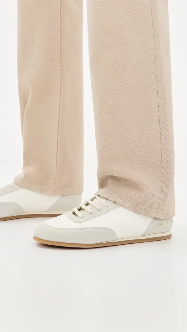 COMMON PROJECTS Leather And Suede Minimal Runner Sneakers