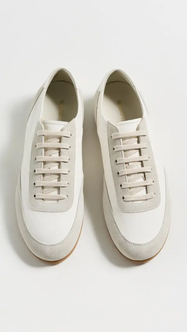 COMMON PROJECTS Leather And Suede Minimal Runner Sneakers