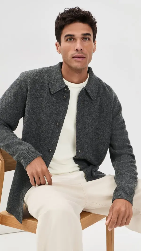 FRAME Boiled Wool Cardigan