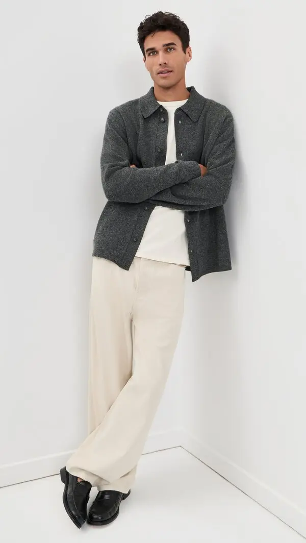 FRAME Boiled Wool Cardigan