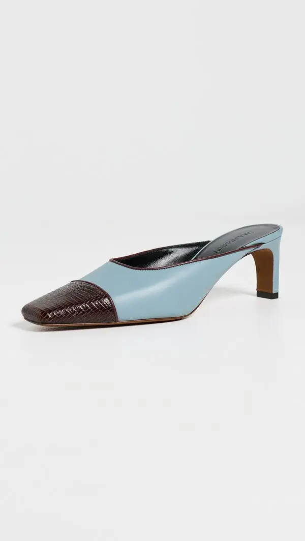 Ulla Johnson Mix Media Mid Heel Mules