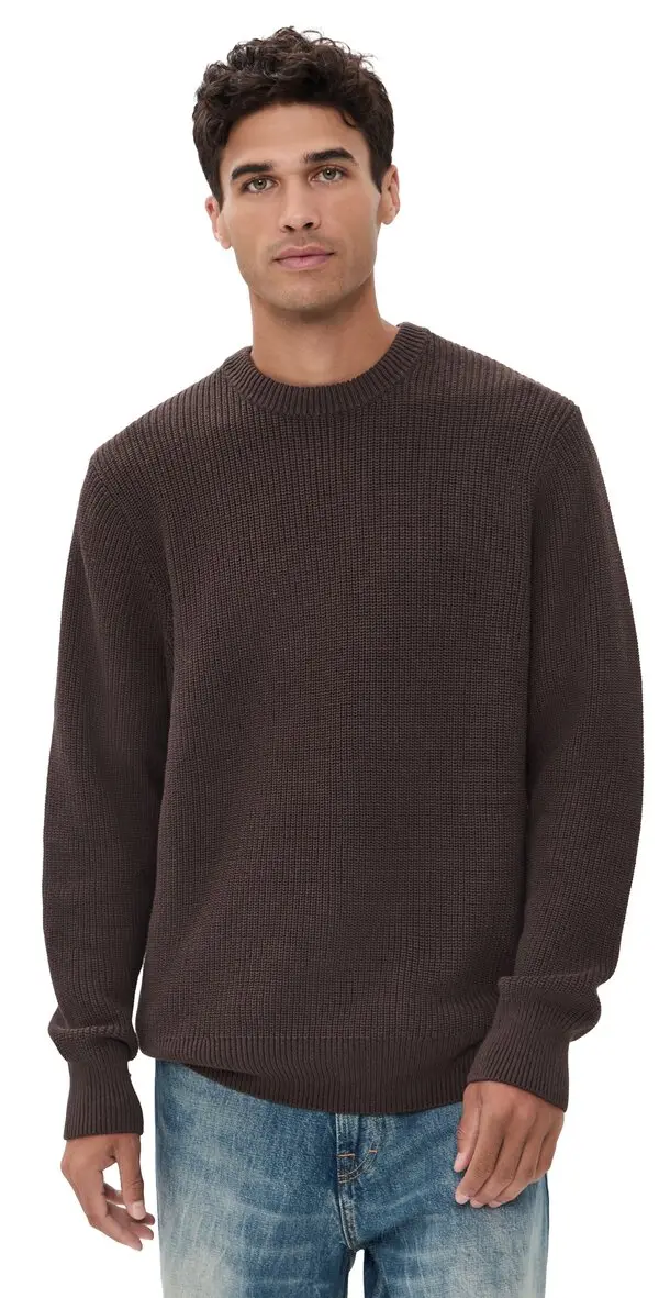 LES DEUX Rib Crew Knit Sweater