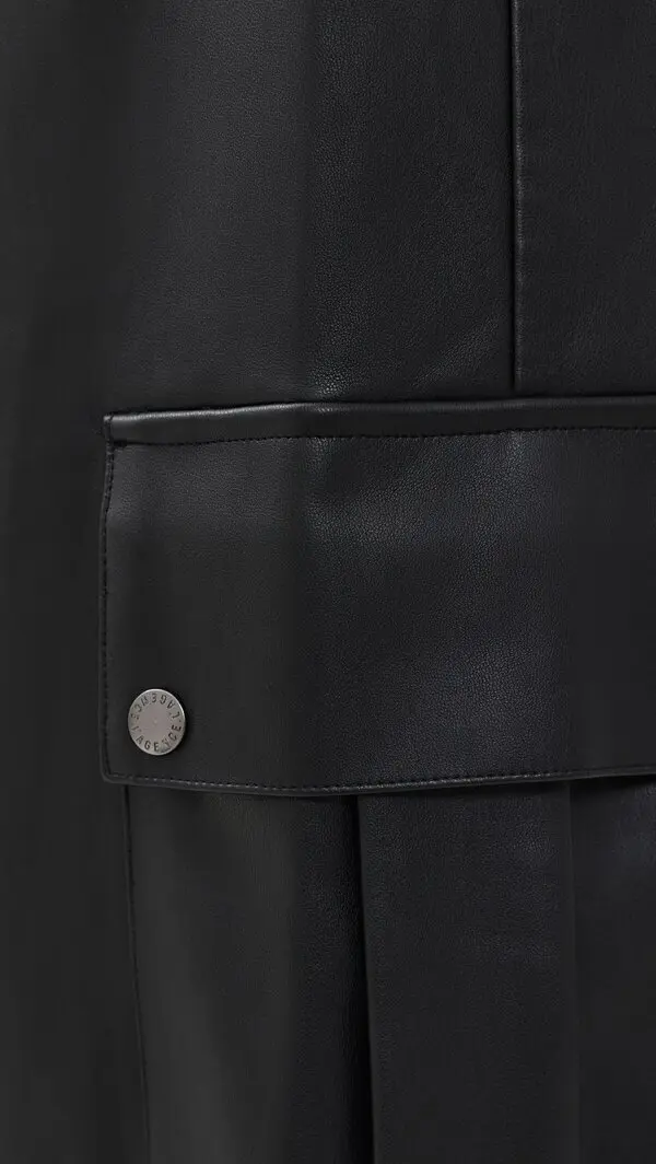 L'Agence Isolde Faux Leather Cargo Pants