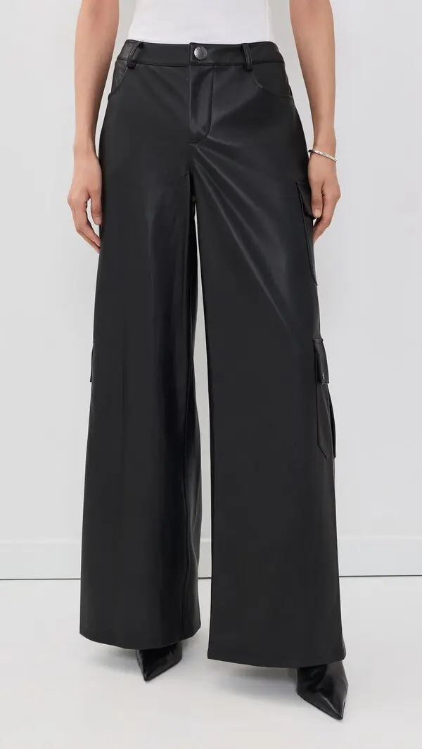 L'Agence Isolde Faux Leather Cargo Pants