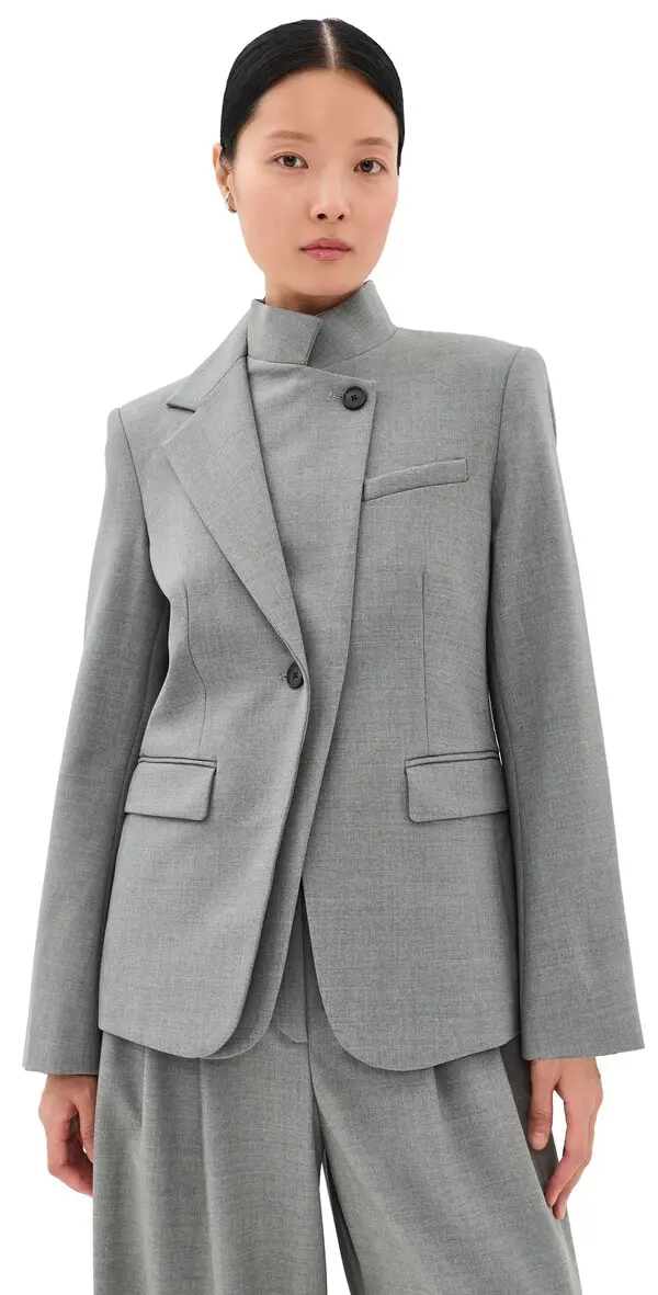 TWP The Double Take Blazer - Medium Heather Grey