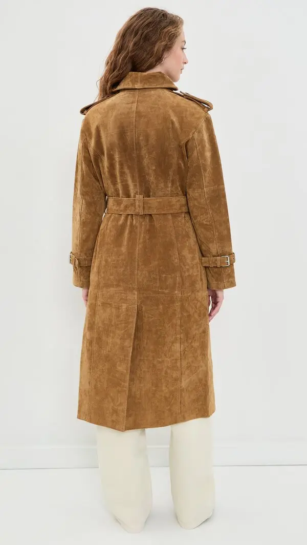 Avec Les Filles Funnel Neck Slouchy Trench