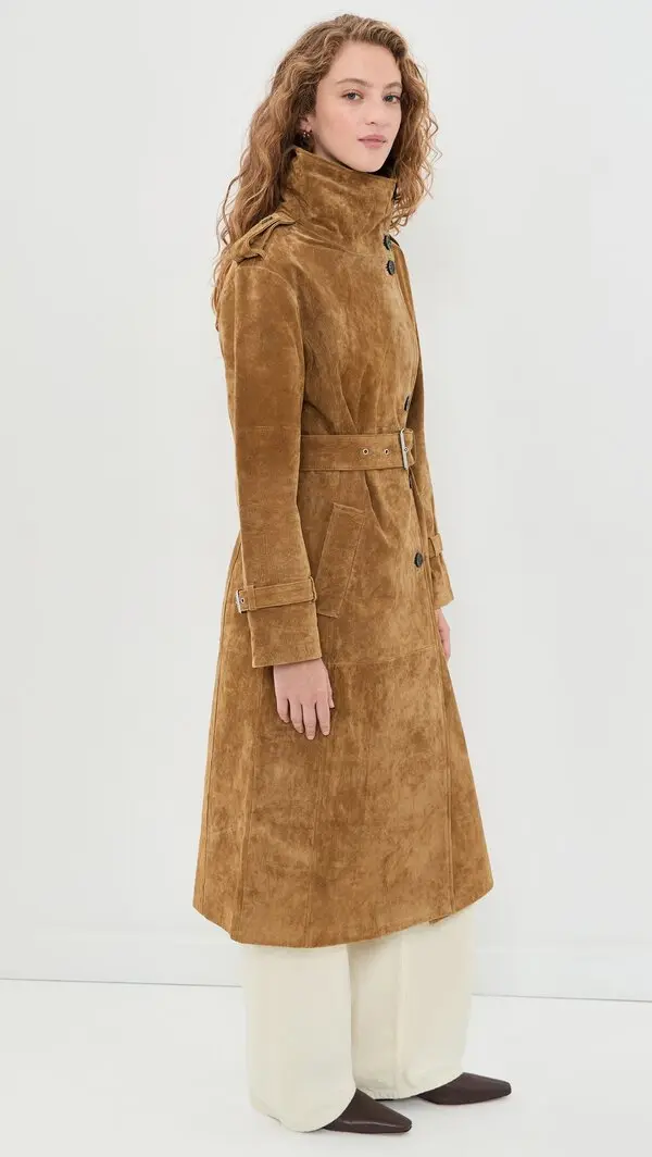 Avec Les Filles Funnel Neck Slouchy Trench