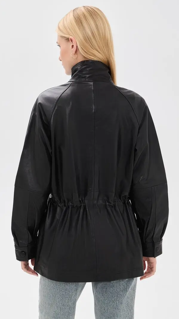 Avec Les Filles Slouchy Leather Anorak