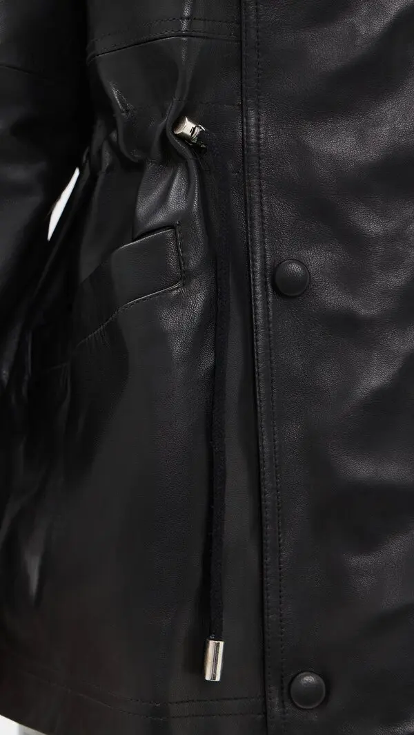 Avec Les Filles Slouchy Leather Anorak