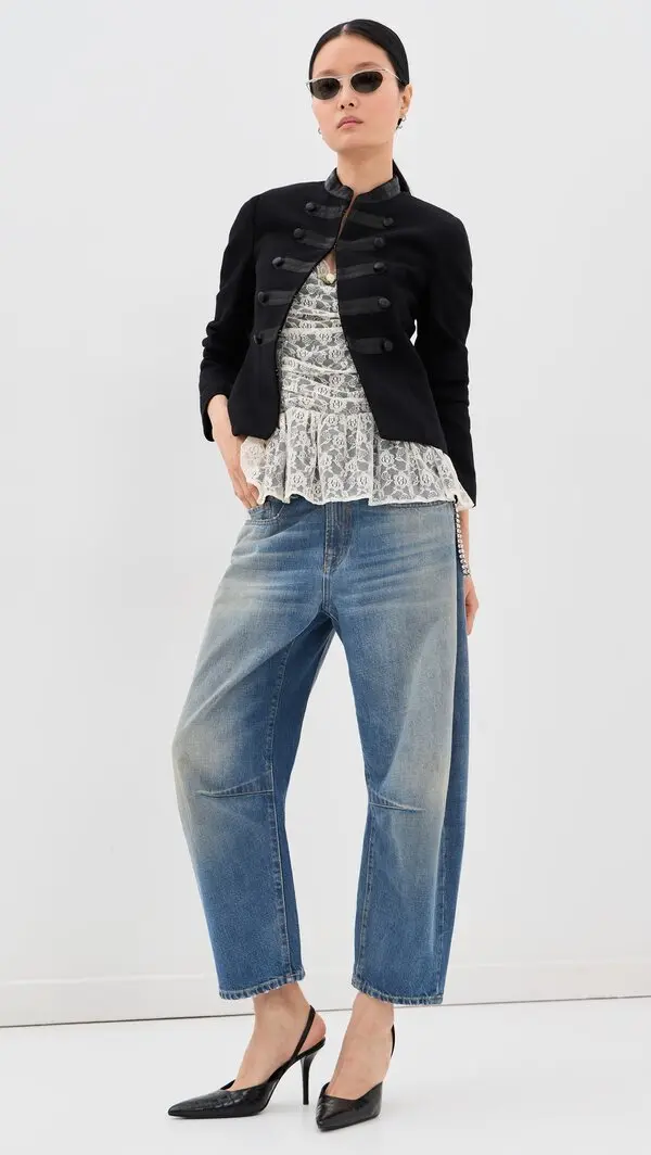 R13 Articulated Knee Ex-boyfriend Jeans