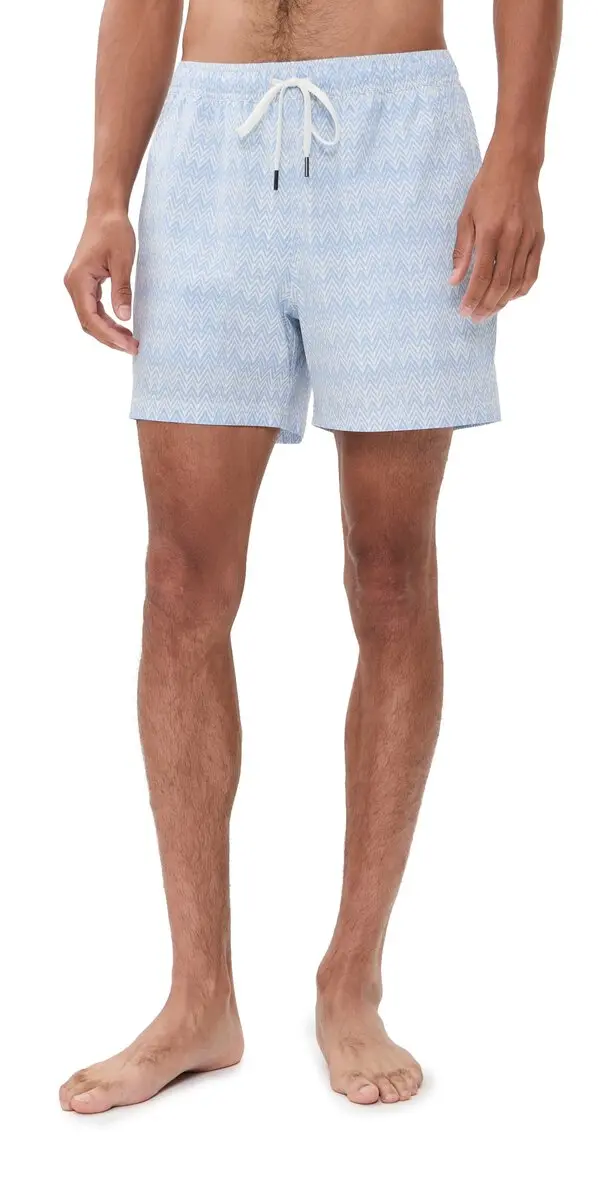 FAIR HARBOR The Bungalow Swim Trunks 5 - Chevron