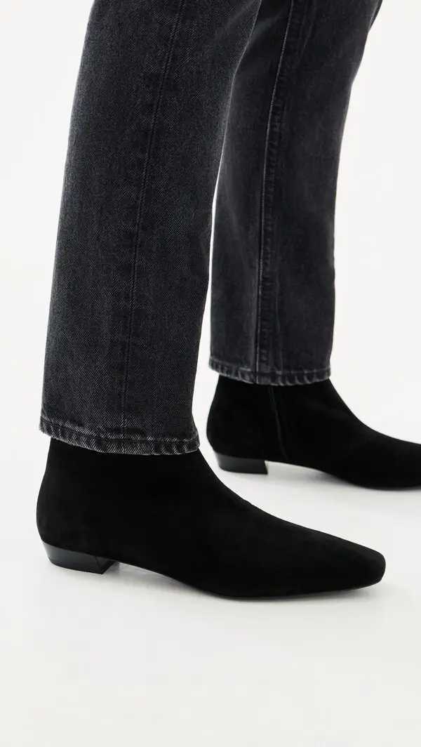 LOEFFLER RANDALL Siya Suede Flat Ankle Boots